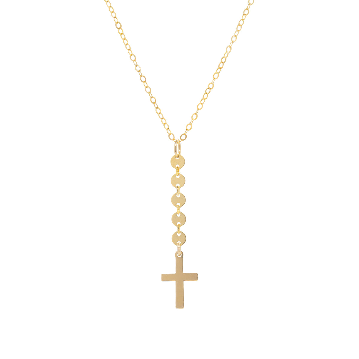 Simple Cross Lariat Necklace – Amy Jennings Designs